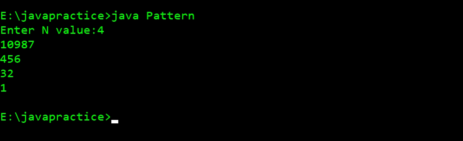 Print Right Triangle Number Pattern Type 2 » PREP INSTA