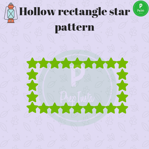 Solid and Hollow Rectangle Star Pattern in C++ » PREP INSTA