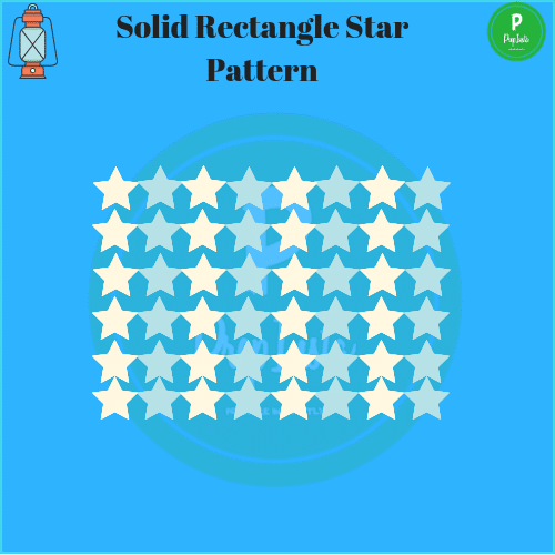 Solid and Hollow Rectangle Star Pattern in C++ » PREP INSTA