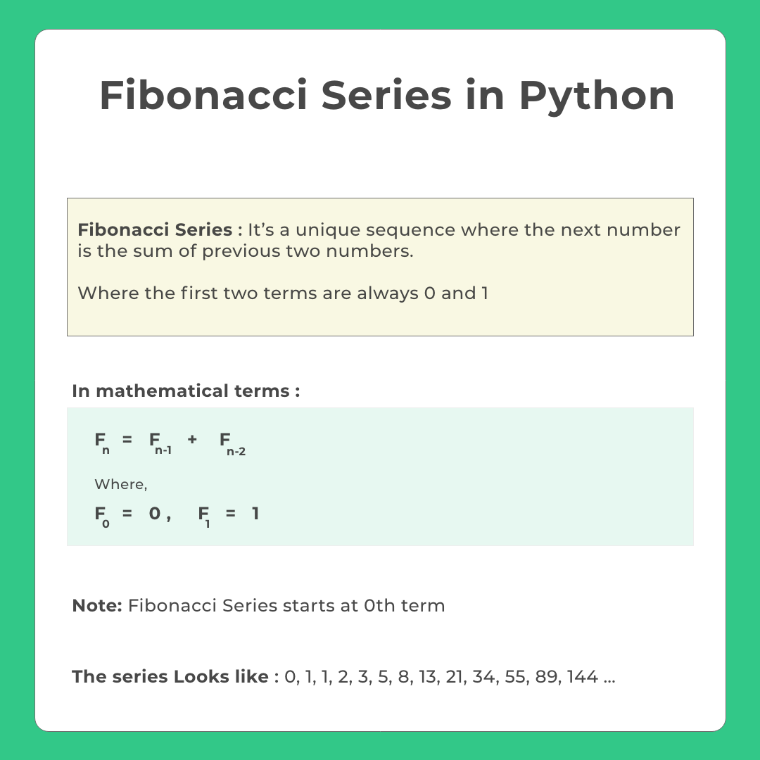 Fibonacci Series In Python PrepInsta