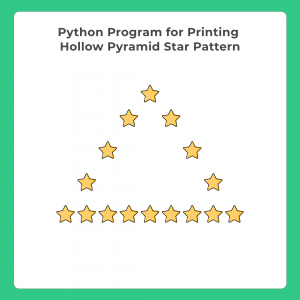 Write a Python Program to Print Hollow Pyramid Star Pattern | PrepInsta