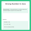 Strong Number Program in Java | PrepInsta